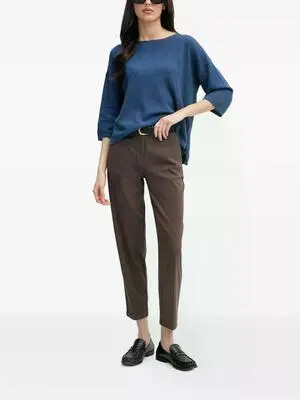 BENETTON Textured-knit Three-quarter Sleeve Sweater - Blue