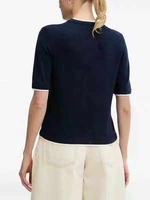 BENETTON Contrast-trim Short-sleeve Sweater