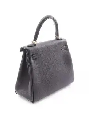 Hermès Kelly 25 Togo Leather Tote Bag - Black