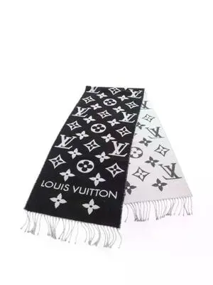 LOUIS VUITTON 2010s Monogram Essential Scarf - Black