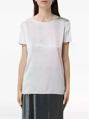 Max Mara Short-sleeve Satin T-shirt - Grey