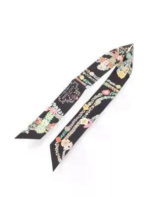Hermès Brides De Gala En Fleurs Silk Scarf - Black