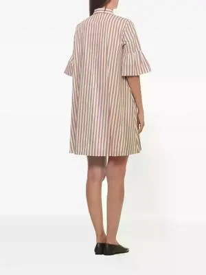 EMME Striped Ruffle-sleeve Mini Dress