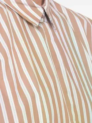 EMME Striped Ruffle-sleeve Mini Dress