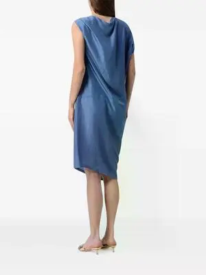 TELA Asymmetric Linen Midi Dress