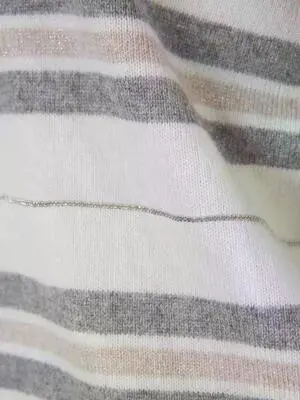 Peserico Striped Button-collar Polo Shirt