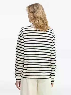 BENETTON Striped Long-sleeve Polo Shirt