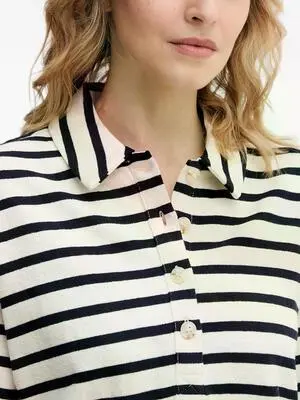 BENETTON Striped Long-sleeve Polo Shirt