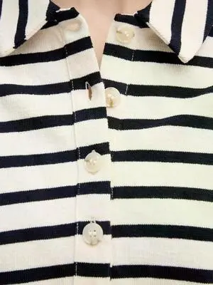 BENETTON Striped Long-sleeve Polo Shirt