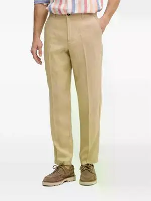 BENETTON Pressed-crease Chino Trousers - Neutrals