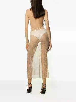 GOD SAVE QUEENS Venus Sequin-embellished Lace Midi Dress