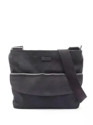 Gucci Gg Canvas Shoulder Bag - Black