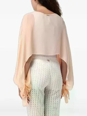 TWINSET Tie-cuff Cropped Blouse