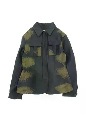 Dior Dark Spread Collar Shirt Jacket - Green