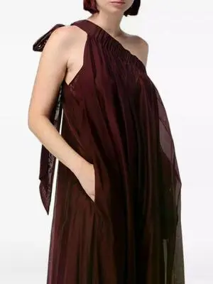 MEIMEIJ One-shoulder Pleated Maxi Dress
