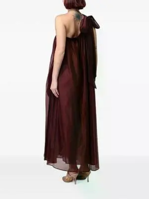 MEIMEIJ One-shoulder Pleated Maxi Dress