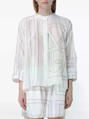 MEIMEIJ Printed Cotton Shirt - White