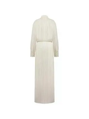 DONDUP Pinstripe-pattern Wrap Maxi Dress
