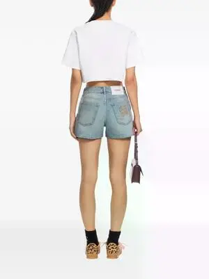 Off-White Cropped Logo T-shirt - White