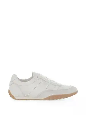 TOD'S Suede-insert Leather Sneakers - White