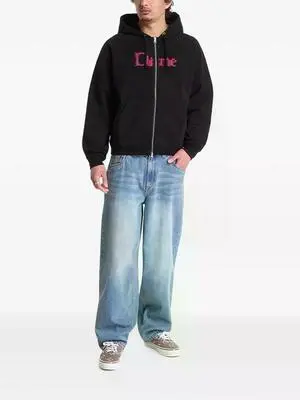 DIME Veins Logo-embroidered Hoodie
