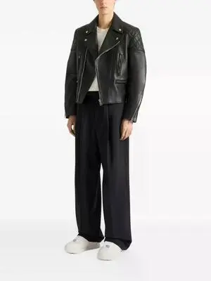 Givenchy Quilted-shoulder Leather Jacket - Black