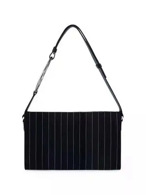 DONDUP Pinstripe Ring Detail Tote Bag - Black