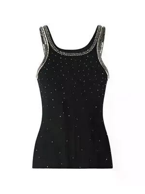 Pinko Top With Bejewelled Embellishment - Black
