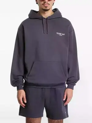 REPRESENT Team 247 Logo-print Hoodie - Grey