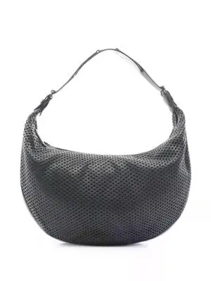Dior Perforated Leather Shoulder Bag - Black