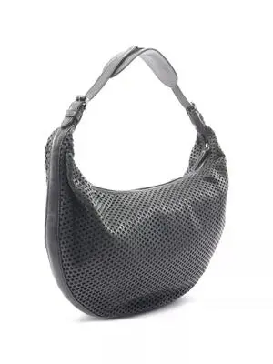 Dior Perforated Leather Shoulder Bag - Black