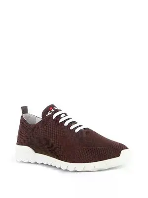 Kiton Knit Lace-up Sneakers - Brown