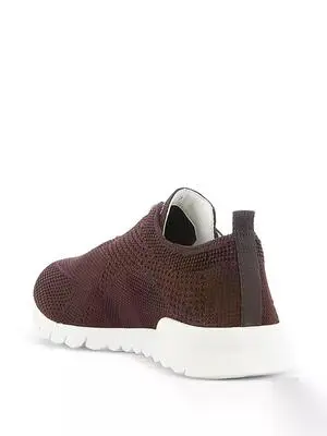 Kiton Knit Lace-up Sneakers - Brown
