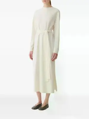 Fabiana Filippi Belted Side-slit Midi Dress - Neutrals