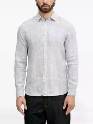 BENETTON Striped Classic-collar Shirt - Blue