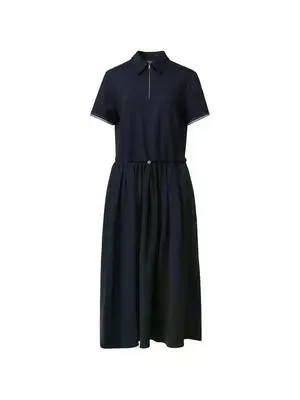 Fabiana Filippi Drawstring-waist Polo Midi Dress - Blue