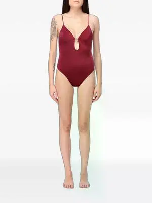 MC2 SAINT BARTH Teardrop Cutout Swimsuit - Red