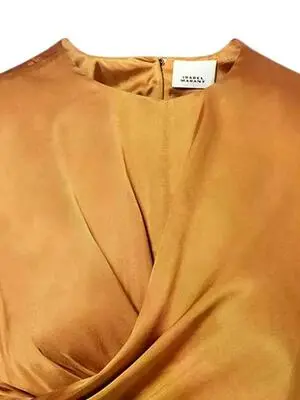 Isabel Marant Étoile Draped Satin Blouse - Brown