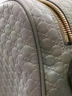 Gucci Micro Gg Guccissima Leather Shoulder Bag - Grey