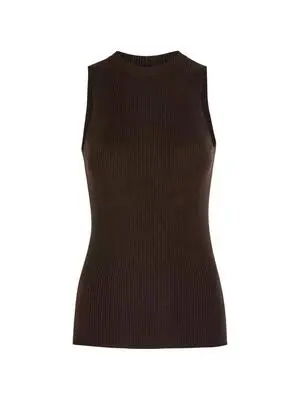 Rick Owens Ribbed-knit Tank Top - Brown