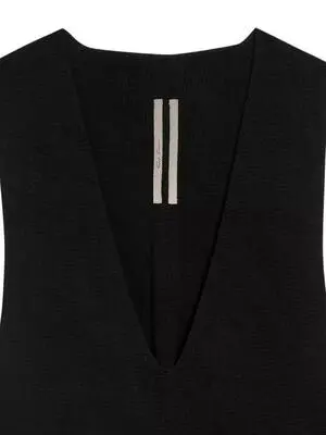 Rick Owens V-neck Knitted Sleeveless Top - Black