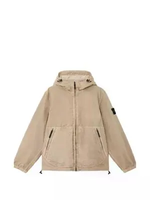 Stone Island Logo-patch Hooded Jacket - Neutrals