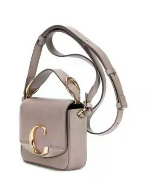 Chloé Mini C Shoulder Bag - Grey