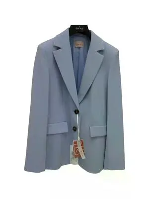 EMME Farnese Single-breasted Notched-lapels Blazer - Blue