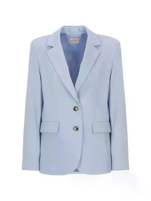 EMME Farnese Single-breasted Notched Lapel Blazer - Blue