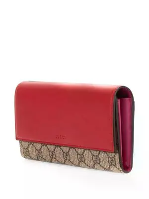 Gucci Gg Supreme French Flap Long Wallet