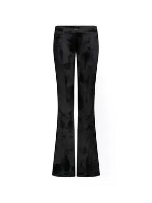 DONDUP Velvet Flared Trousers - Black