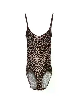 BASERANGE Emily Leopard-print Bodysuit - Brown