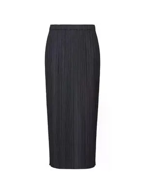 Issey Miyake Pleated Midi Skirt - Blue