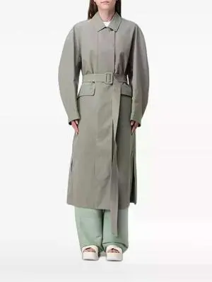 Max Mara Belted Single-breasted Trench Coat - Grey